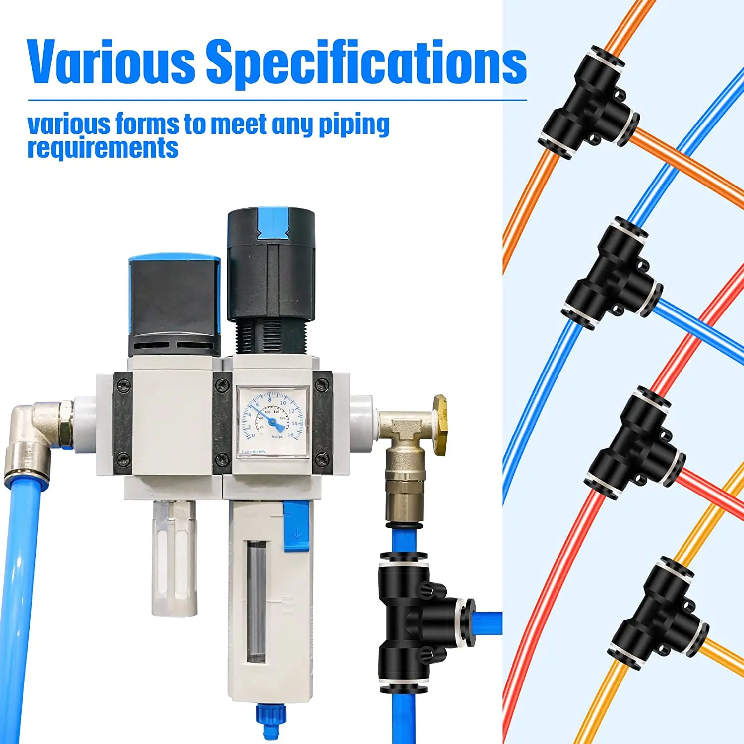 Pneumatic Parts Quick Connector Pneumatic Fitting Accessories Fittings ...