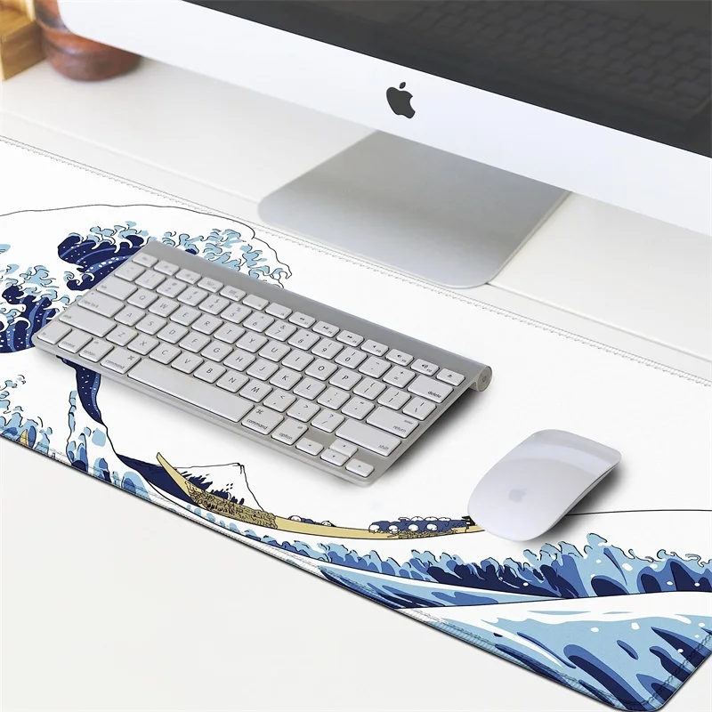 Anime Sea Wave Logo Mouse Pad Desk Mat Large Xxl Gaming Laptop Mousepad ...