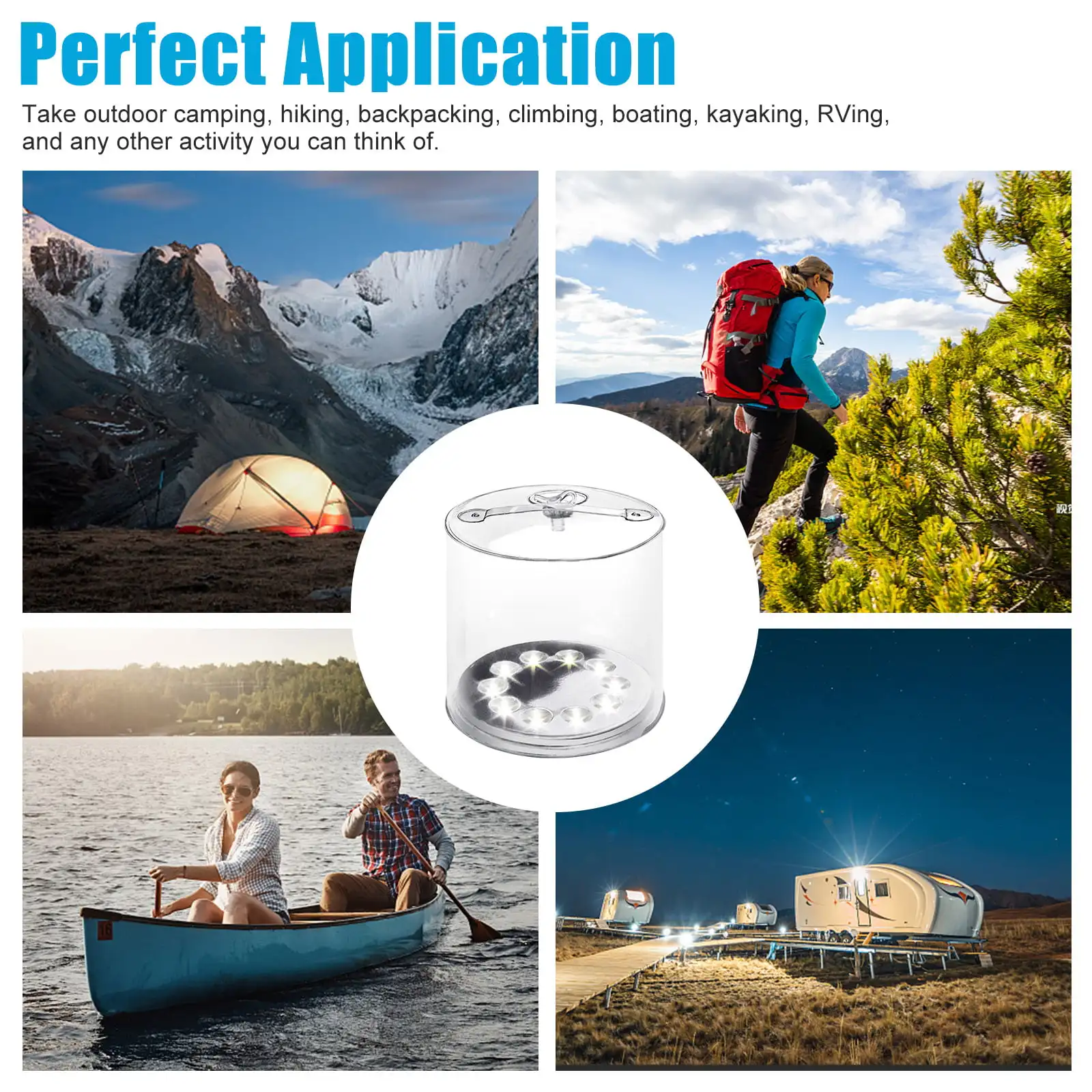 Solar Inflatable Lights Rgb White Folding Solar Camping Led Lamp ...