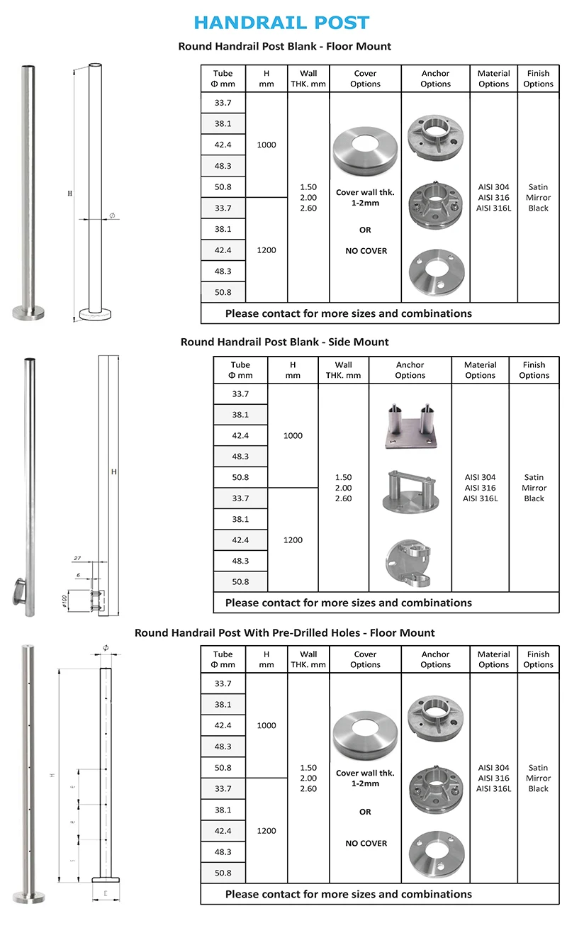 German Craft Casting Stainless Steel Stair Handrail Glass Clamp Square ...