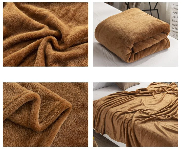 Aoyatex Custom Solid Flannel Fleece Blankets - Luxury Soft Warmth