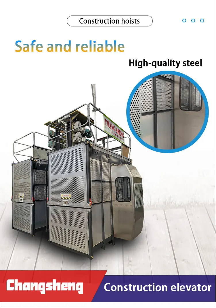 Customizable Inverter Type Double Cage Construction Hoist For The ...