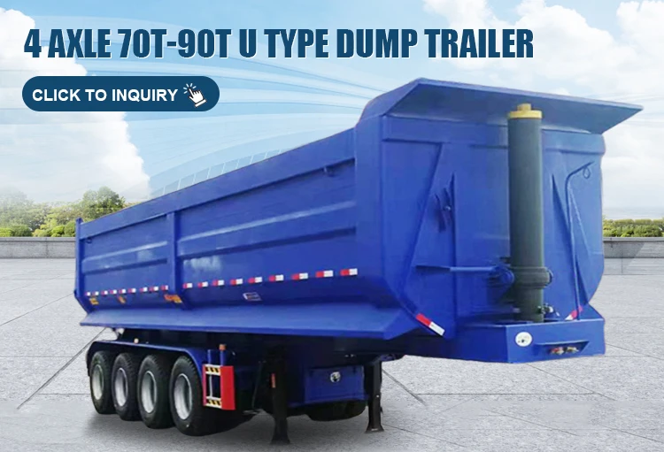 Heavy Load 4 Axles Tipper Semi Trailer - 50ton Dumper