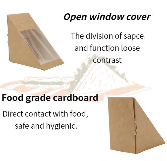Reusable Sandwich Packing Boxes Food Kraft Takeout Sandwiches Wrapping ...