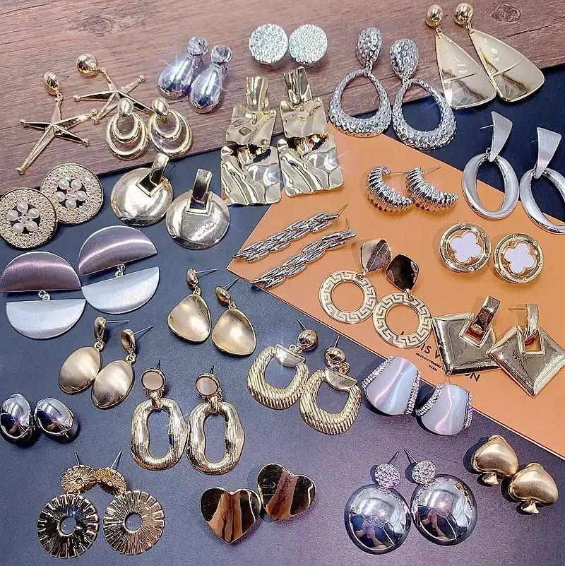 Shop Our Top Fashion Cheap Earring Bulk Mixed Hoop Earrings Luxury Gold ...