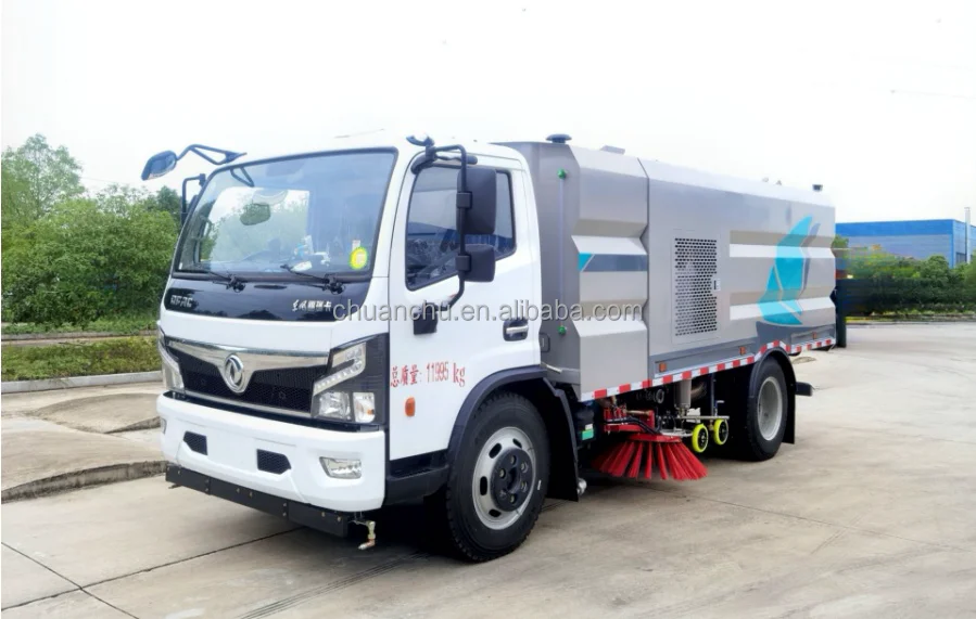Road Sweeper Dongfeng Large Road Sweeper Vacuum Water Washing Sweeper ...