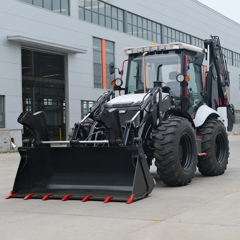 2.5 Ton 4 In 1 Bucket Backhoe Excavator Loader Diesel 4X4 Excavator ...