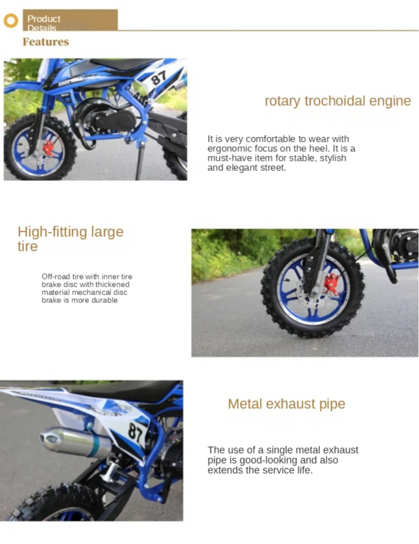 2 Stroke Kids Automatic Petrol Engine For 12 Year Old Super 49cc ...