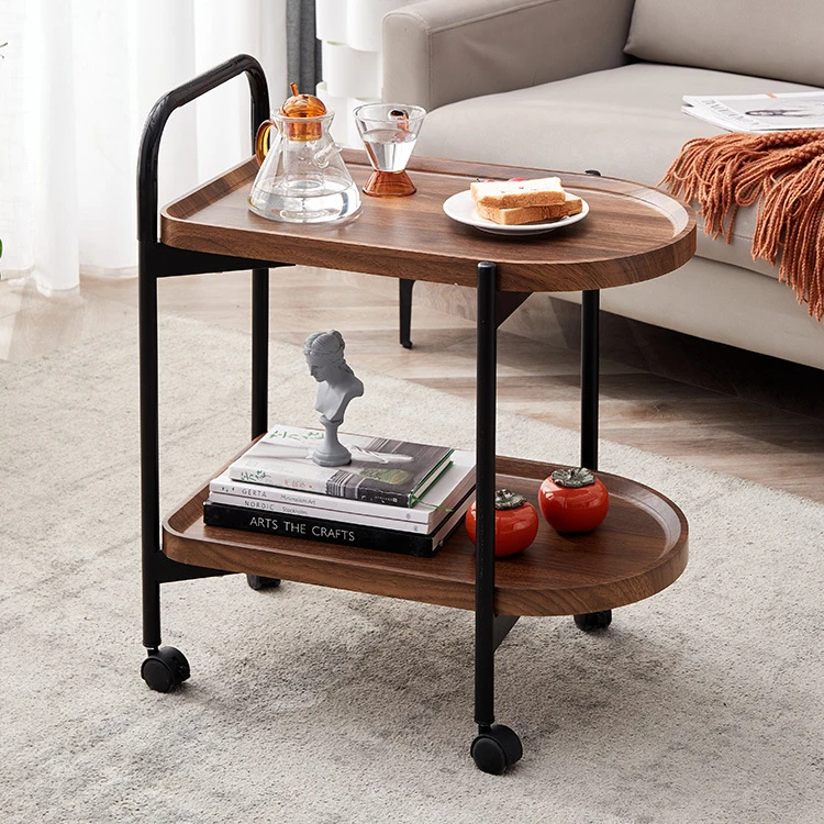 Modern Style Living Room Cart Small Simple Tea Side Tables Iron Frame ...