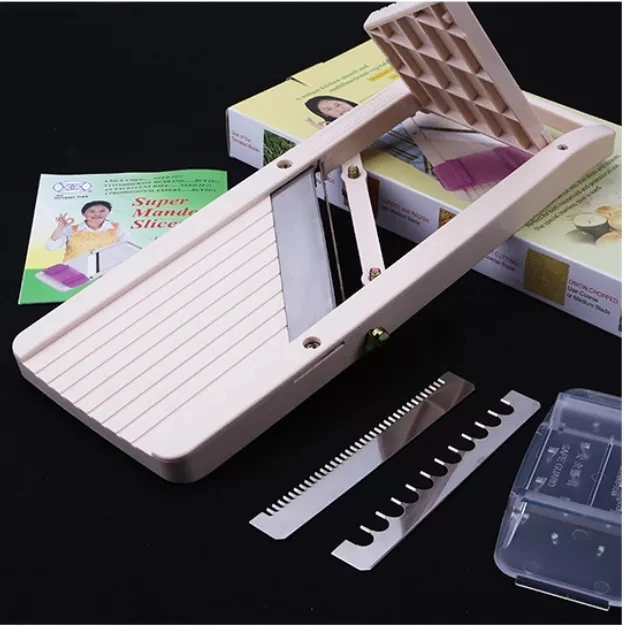Wide Fruit Vegetable Chopper Cutter Super Mandoline Slicer With 4 ...