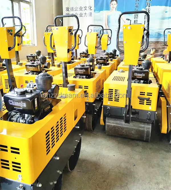 Diesel Engine Remote Control Trench Roller Compactors 1 Ton Small Road ...
