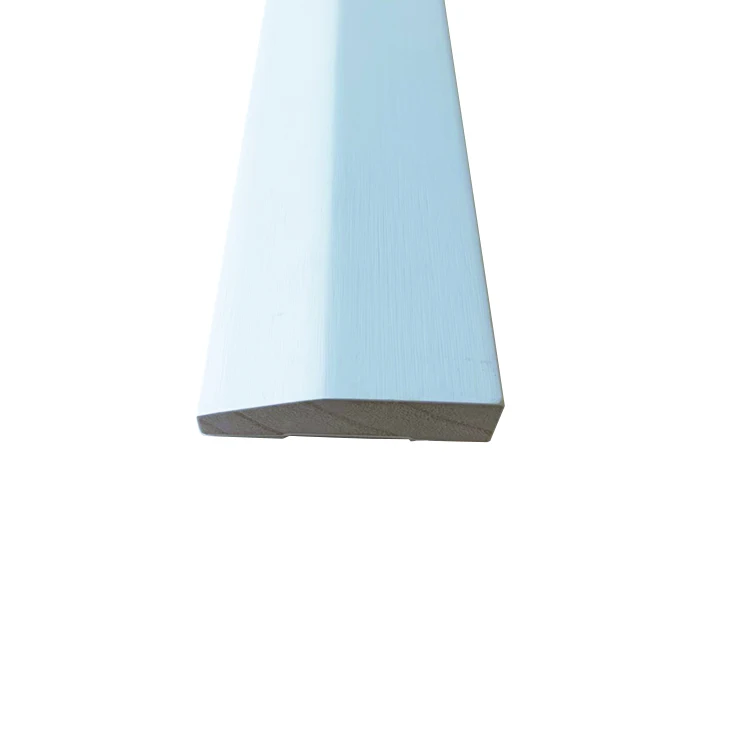 Customized White Gesso Primed Pine Wood Floor Baseboard Skirting Trim ...