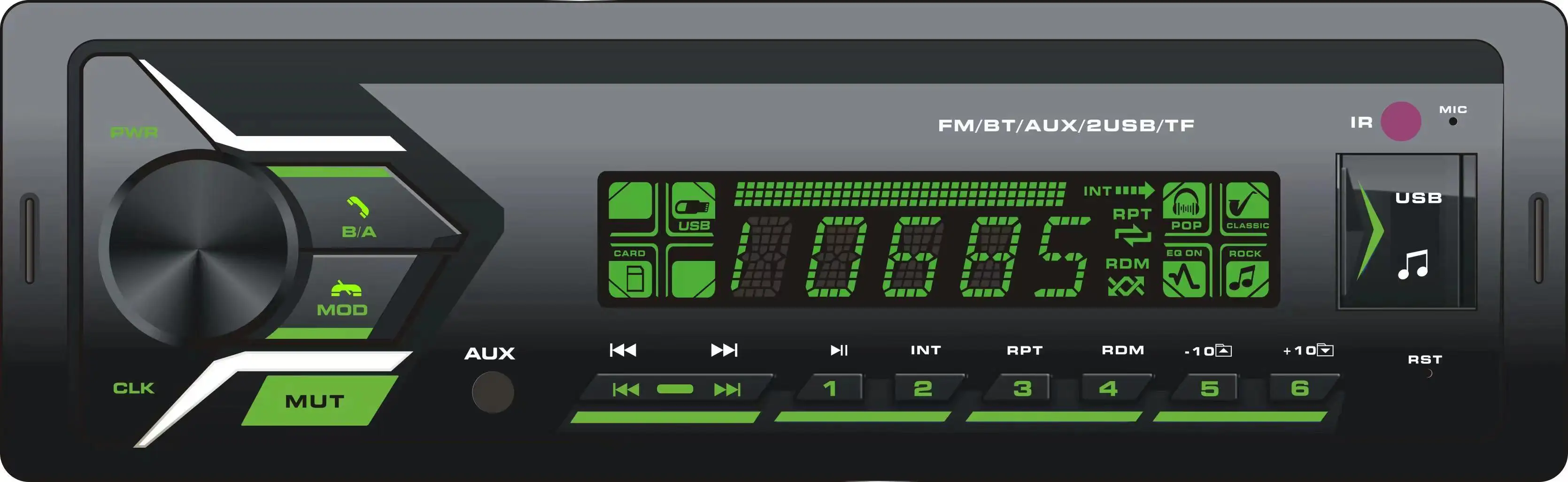 Universal Car Mp3 Player Bt Car Audio Stereo 1 Din Fm Usb Car Radio ...