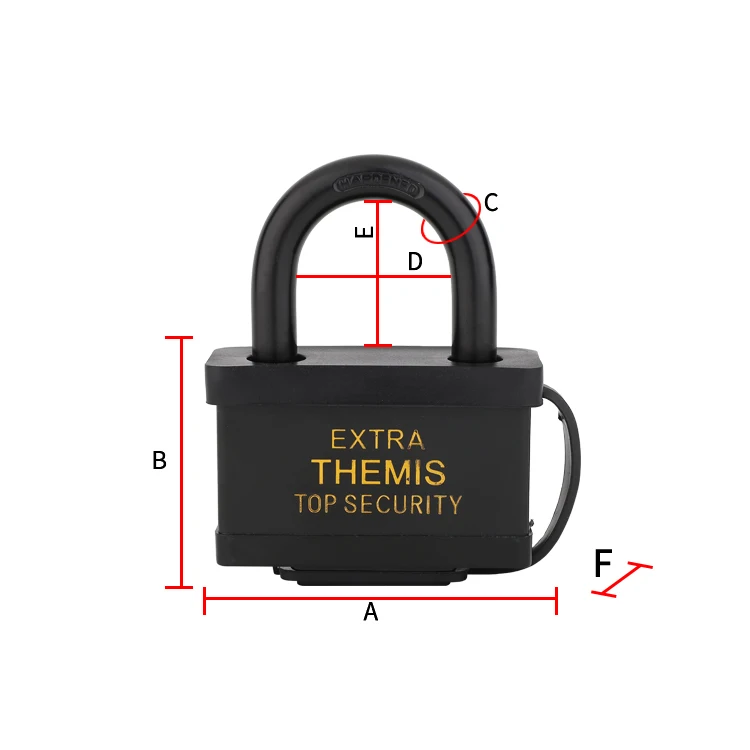 Accept Customization High Security 30mm PVC Housing Waterproof Padlock ...