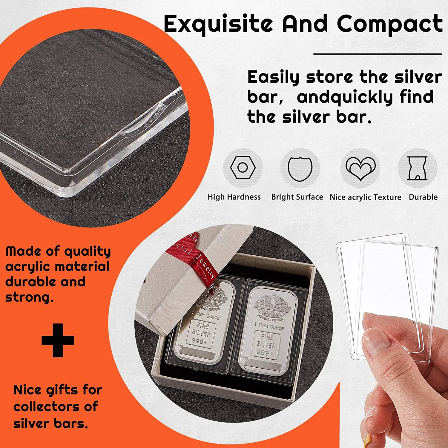 Rectangle Plastic Capsule Souvenir Coin Capsules Display Holder Box ...