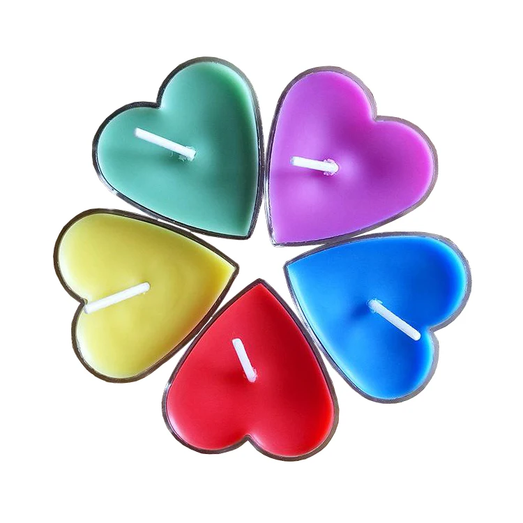 Love Heart Shape Candle Creative Tealight Candle For Wedding Decorative ...