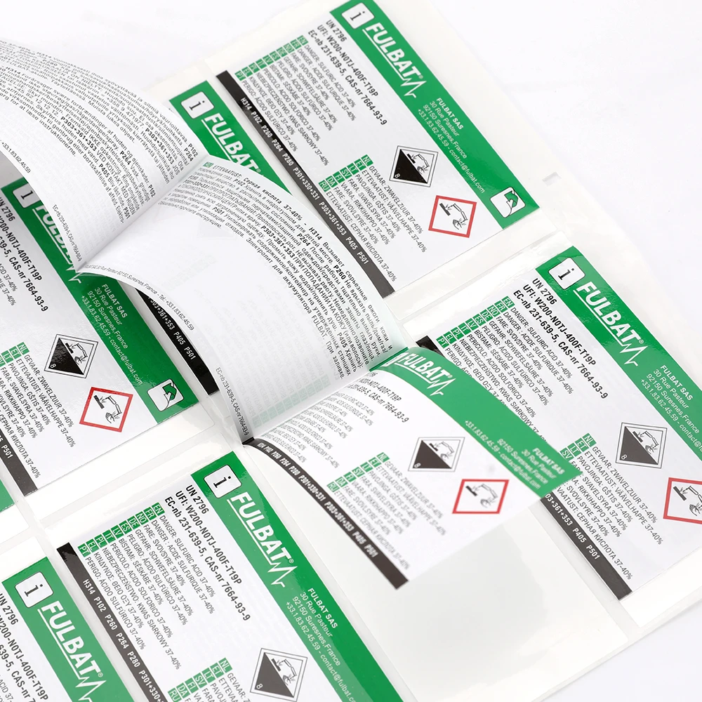 Round Directions Booklet Format Multi Page Tear Off Sticker Labels ...