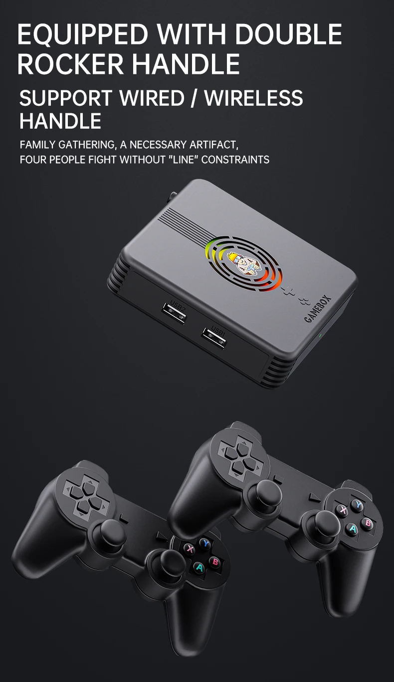 X9 Game Box - 4K HD Output Video Game Console with 60 Simulators