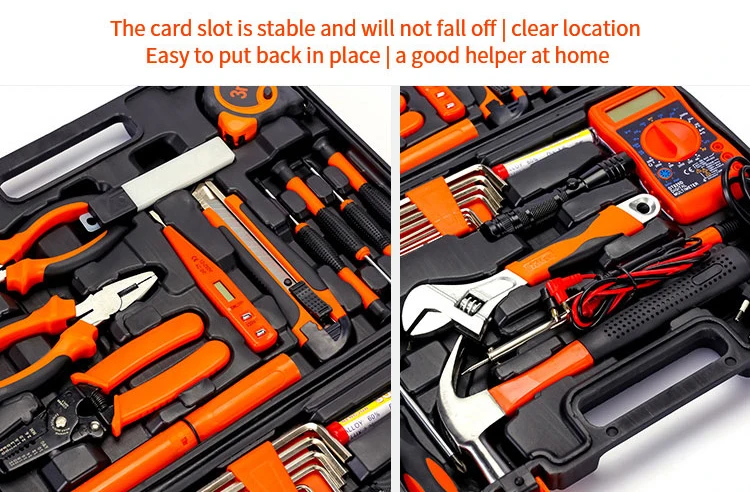 Home Repair Tool Set 37pcs 43pcs Tool Box Electrical Tool With Claw ...
