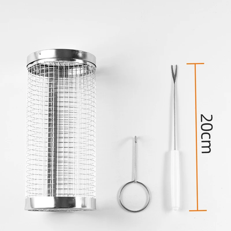 Many Size Barbecue Cage Cylinder Stainless Steel Bbq Cage Round Smoked ...