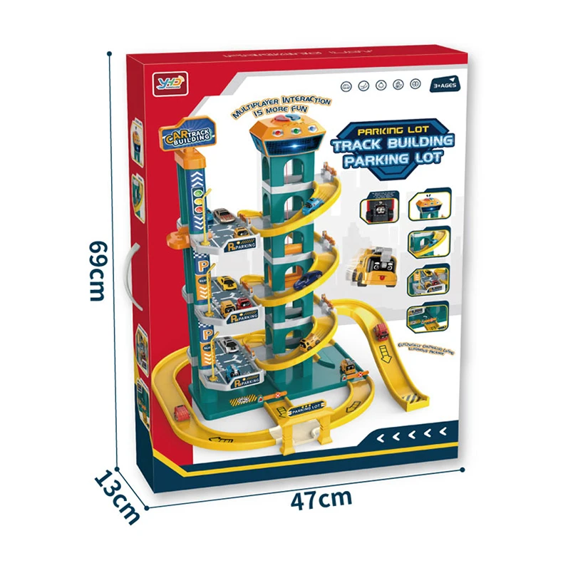 Electric Multilayer Car Parking Lot Track Toy Set for Kids