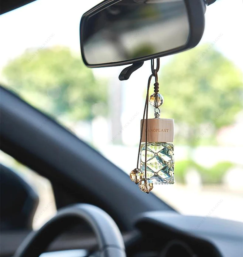Hanging Glass Car Diffuser Bottle - Luxury Aroma Freshener