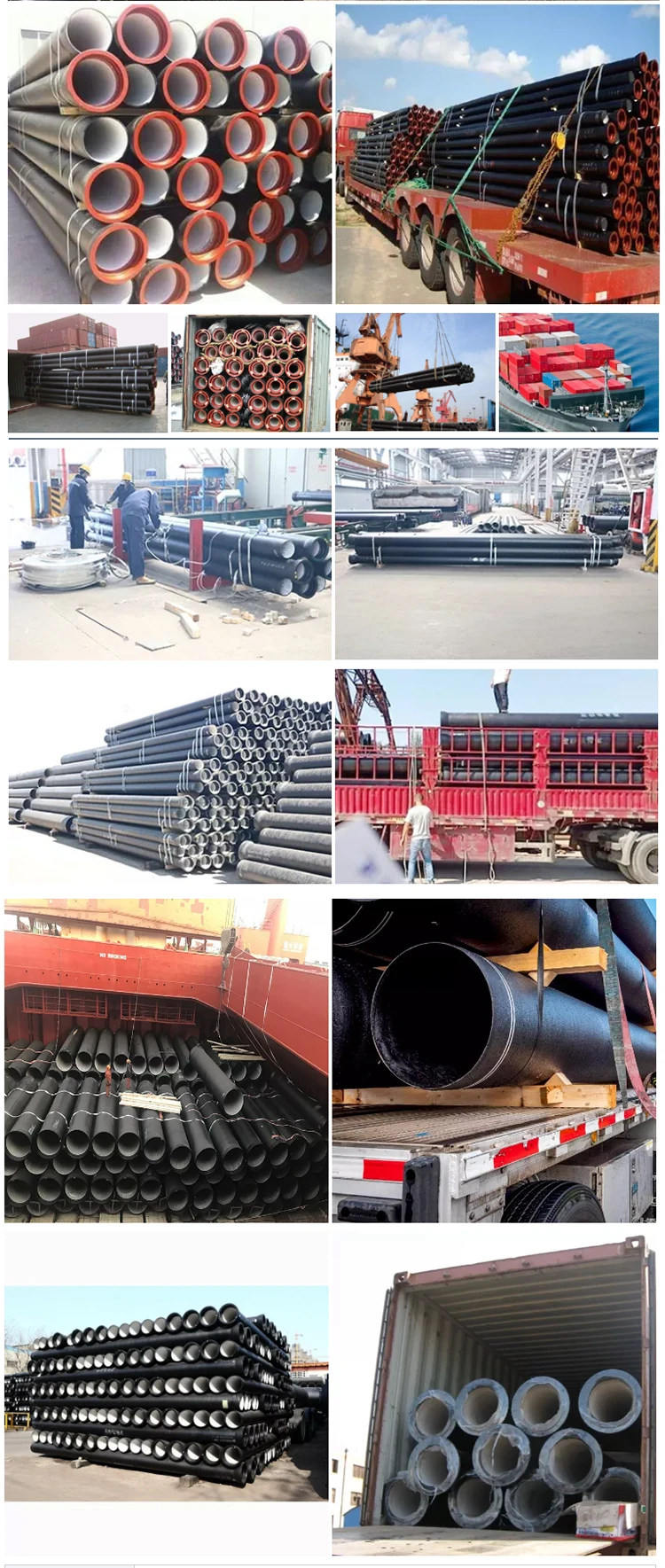 Dn100 Dn125 Dn150 Dn300 Dn400 Dn600 Ductile Iron Cast Pipe For ...