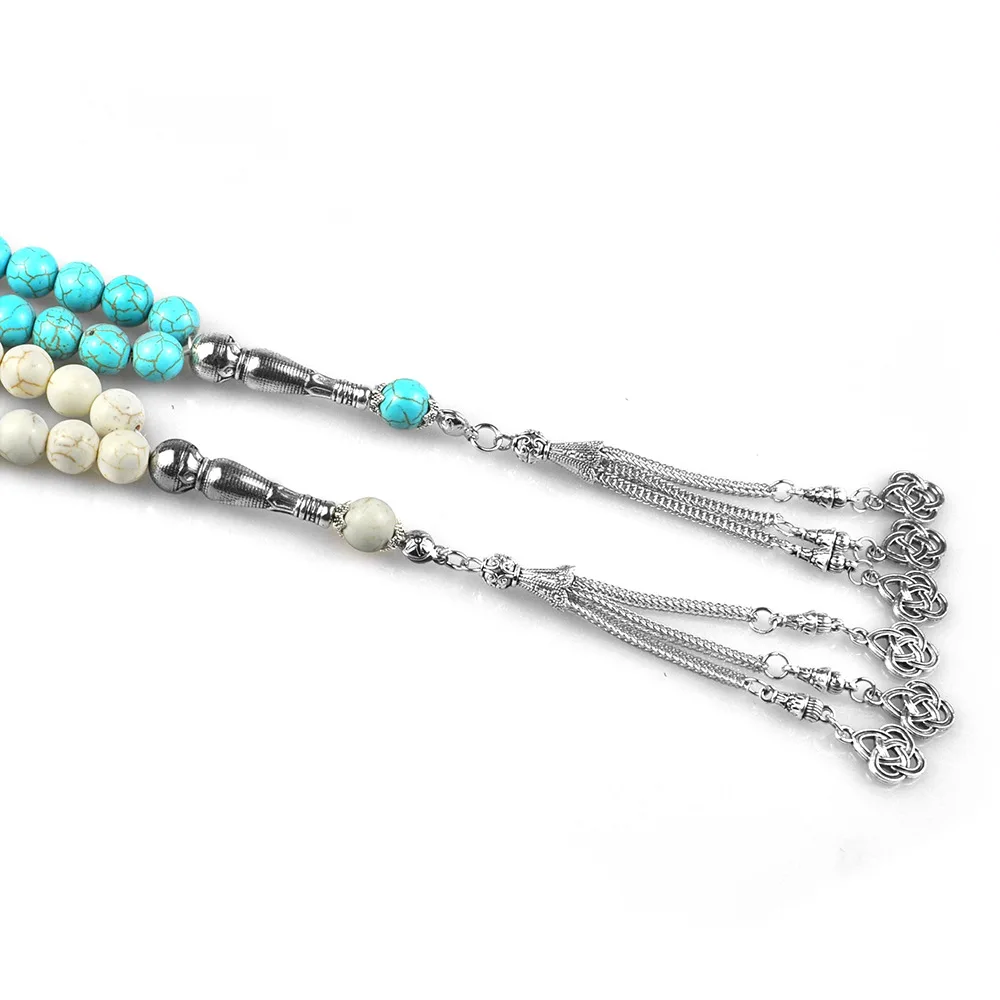 Hand Made Muslim Rosary Beads 33 Turquoise Misbaha Rosary Muslim Gift ...