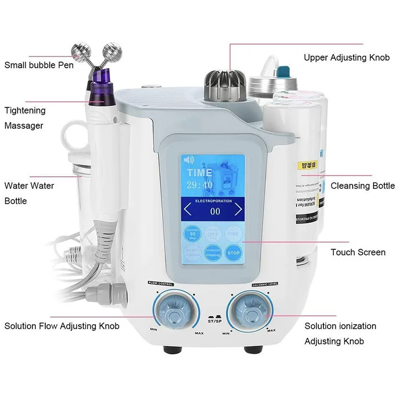 2024 Multifunction 6 In 1 Hydra Oxygen Facial Desktop Machine ...