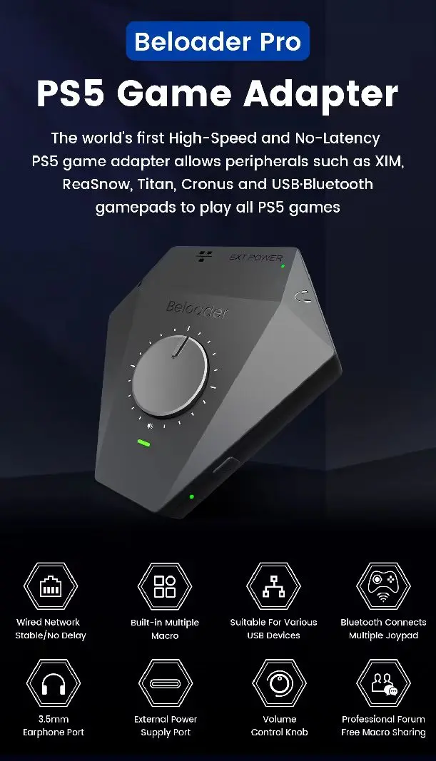 Beloader Pro - Enhance PS5 Gaming with Keyboard & Mouse