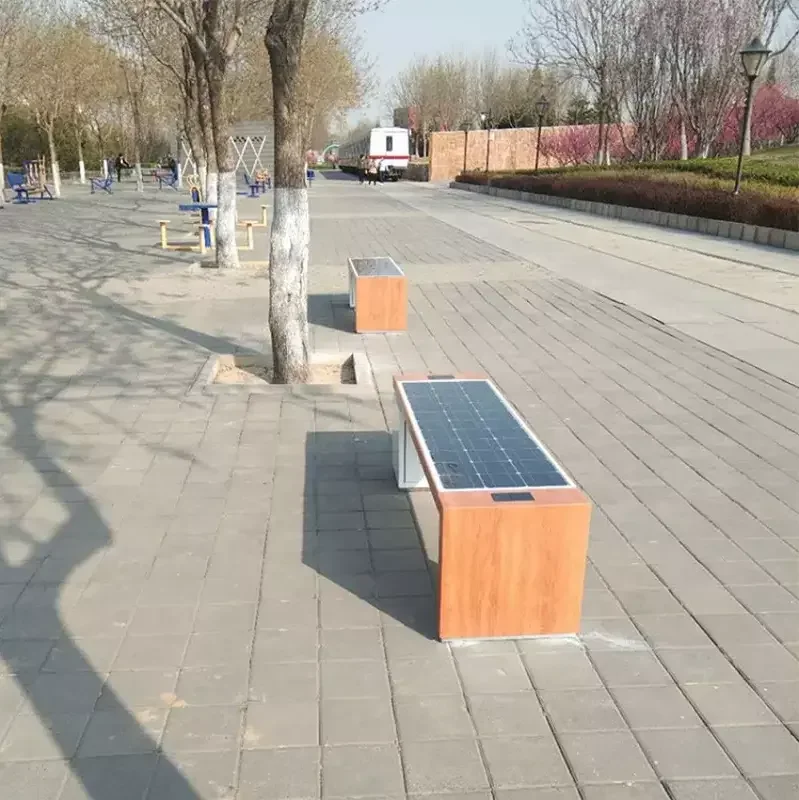 Smart Solar Garden Benches With Usb Charging & Wifi Access - Buy Garden ...