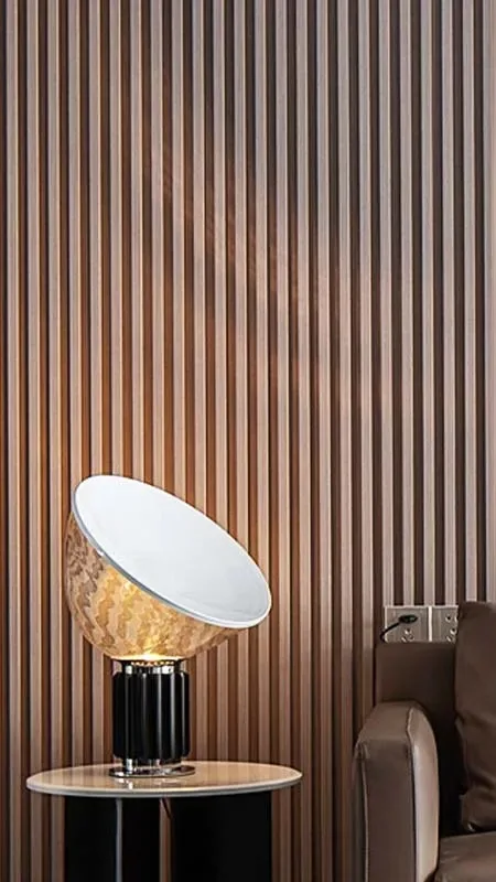 Living Room Interior Decoration Fireproof Slat Cladding Wpc Wall Panel ...