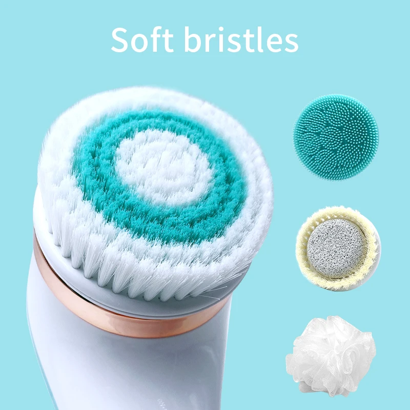 Custom Handheld Scrub Massage Electric Shower Brush Body Long Handle ...
