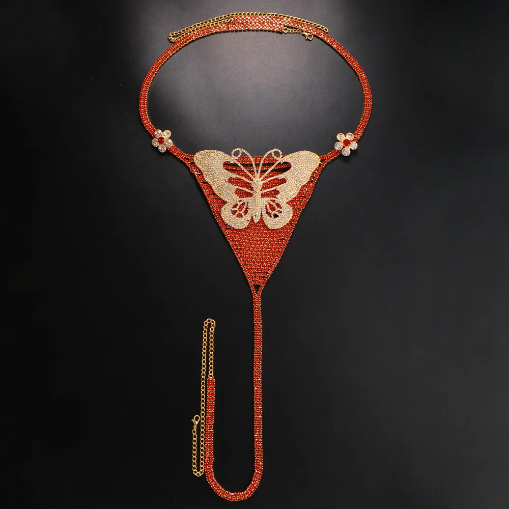 Custom Rhinestone Body Chain - Trendy Nightclub Jewelry