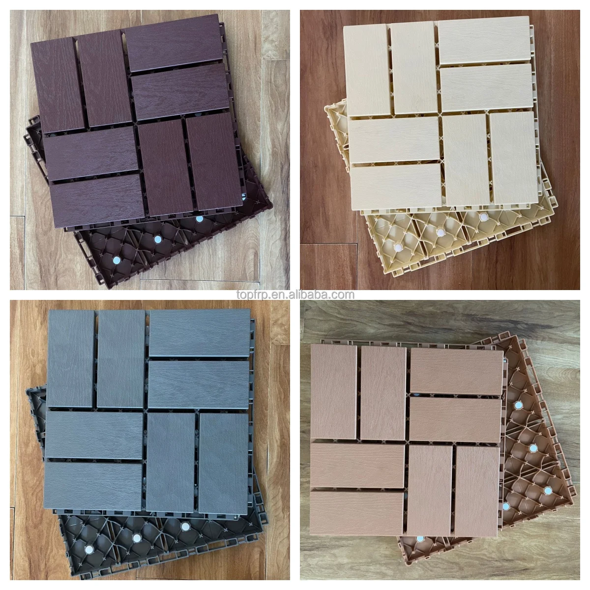 DIY Interlocking Deck Tile Splicing DIY Decking Floor for Outdoor Patio ...