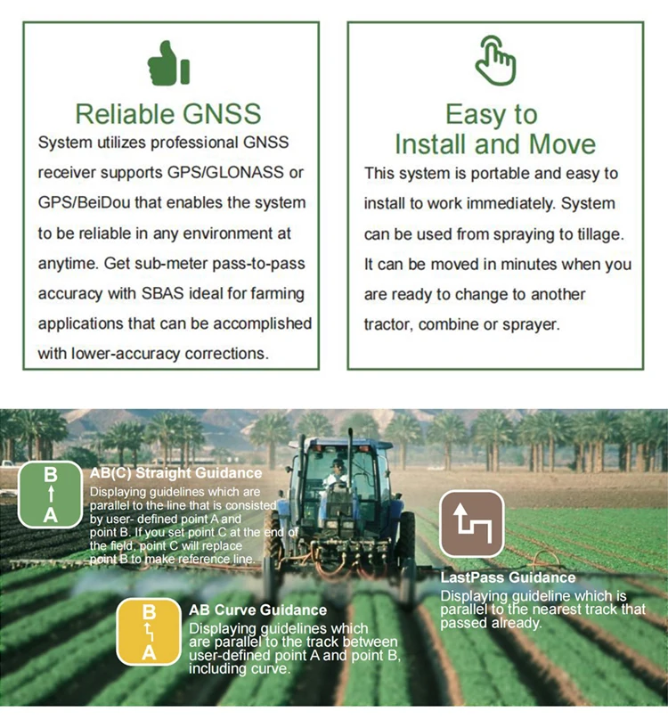 Jy100 Gps Gnss Tractor Guidance System Agriculture Gnss Guidance - Buy ...