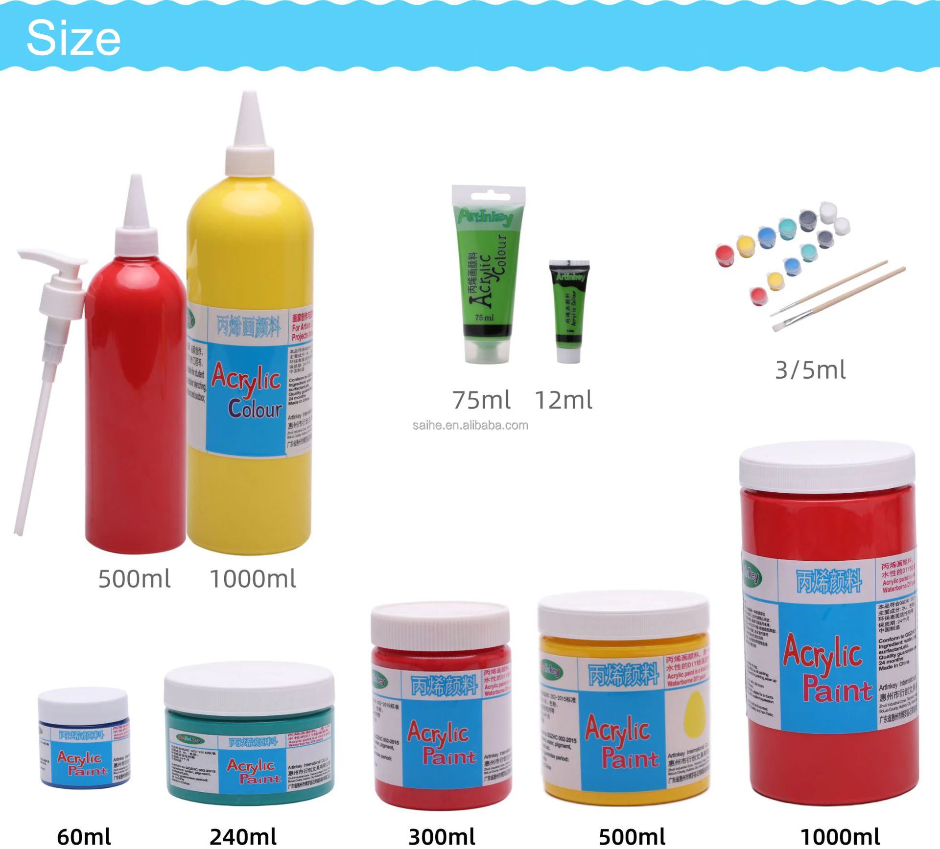 Acrylic Painting Artist Professional Kit Customized Luminous Acrylic ...