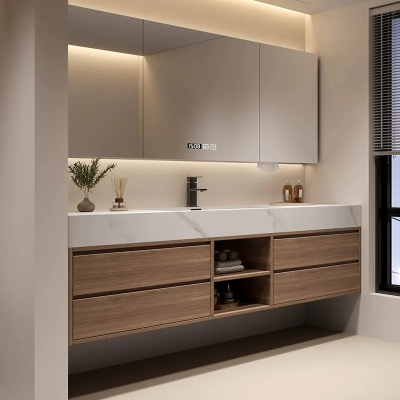 Customizable Made Floating Unique Luxury Bathroom Vanity and Solid Wood ...