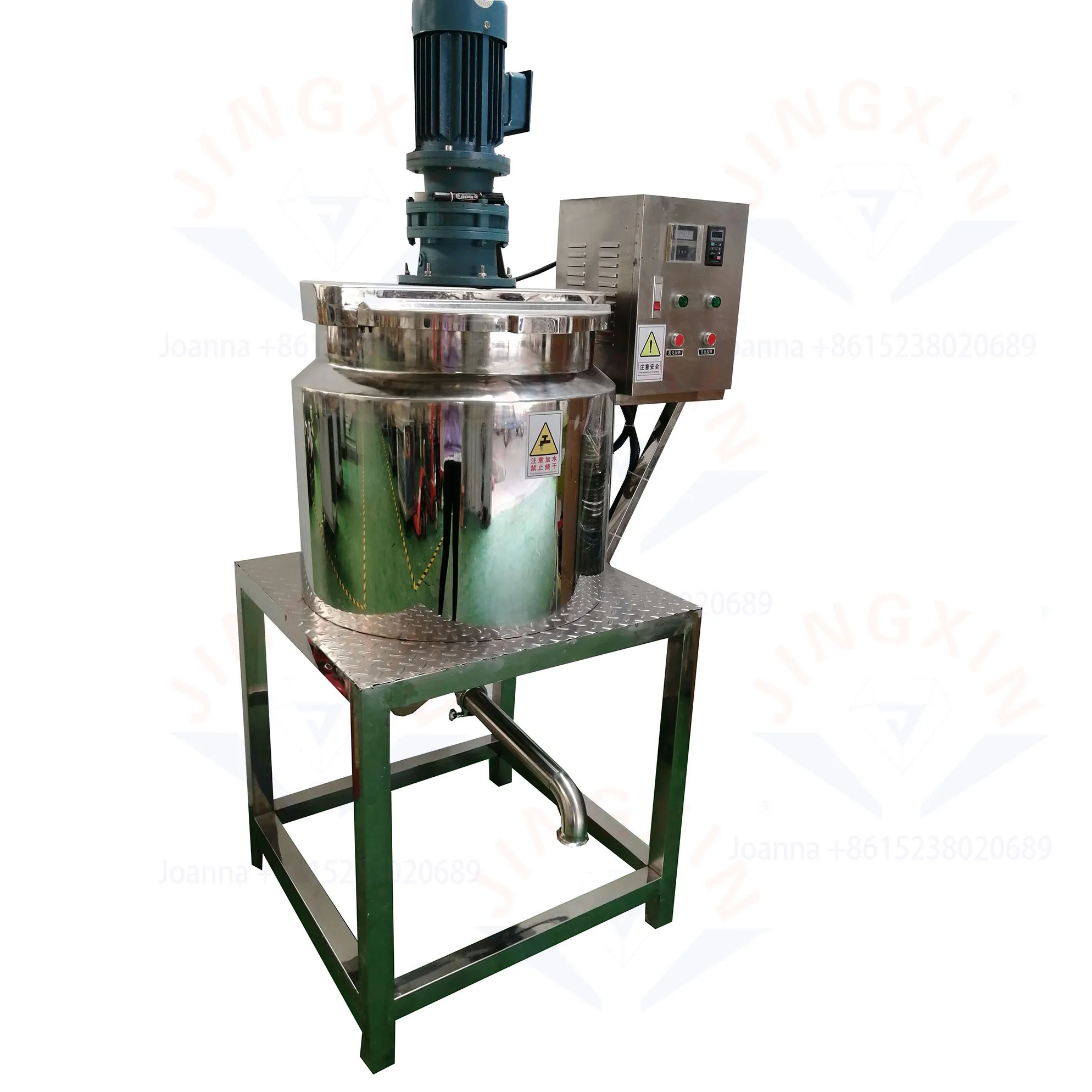 Stainless steel Heated mixing tank mixer emulsifier liquid mixing tank ...