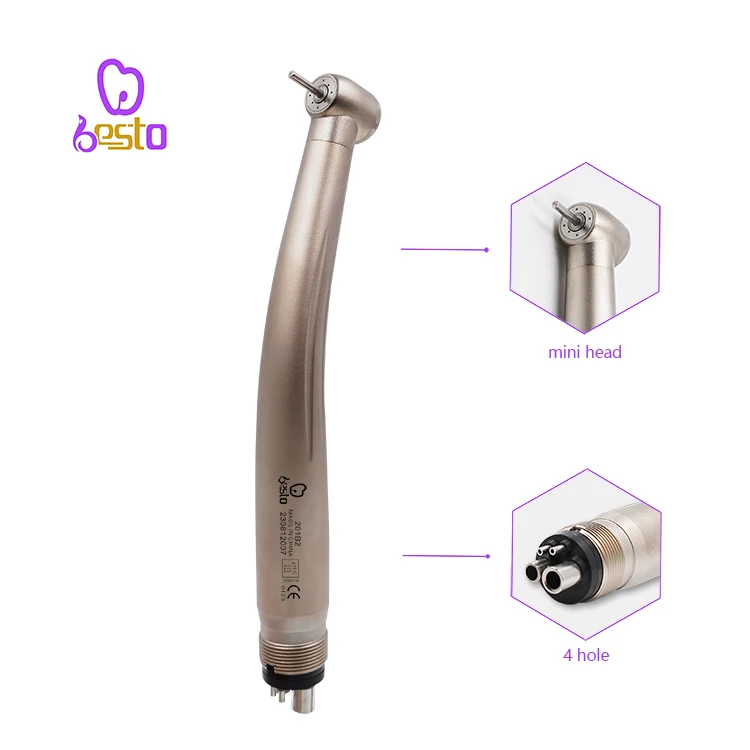 Dental Air Turbine Handpiece High Speed Push Button Dental Tip ...