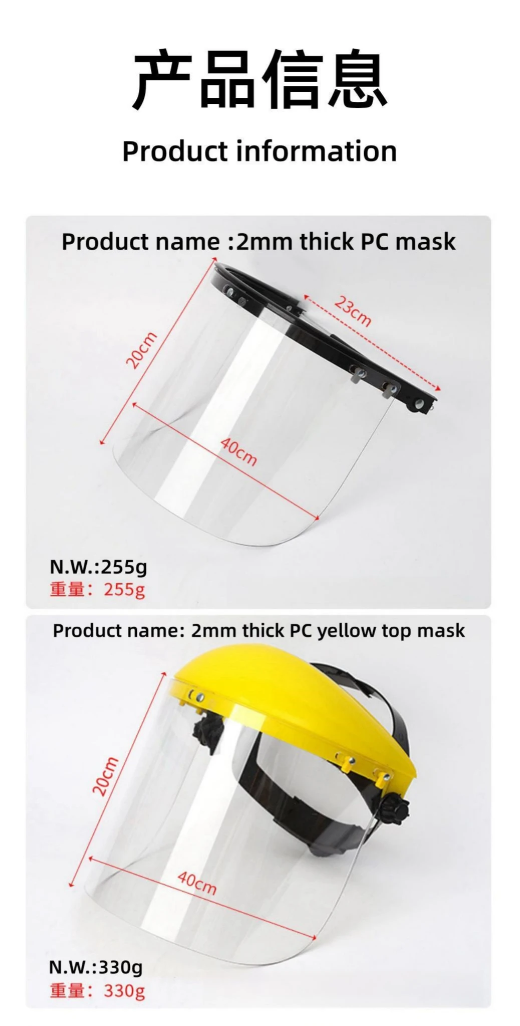 IMPA 331144 Full Face Shield for Safety Helmet - Transparent PC Visor ...