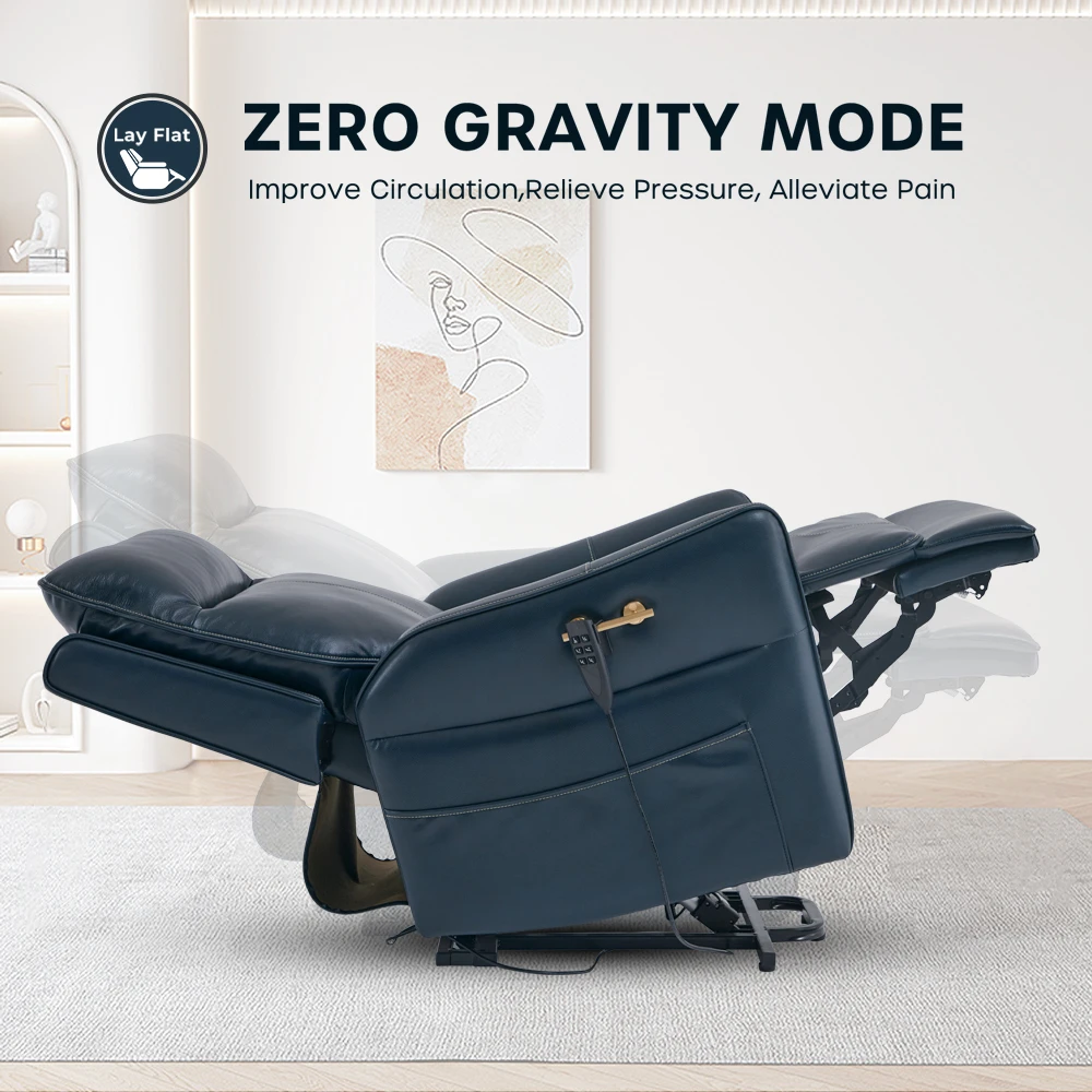 CJSmart Home Modern Zero Gravity Single Leather Electric Power Lift ...