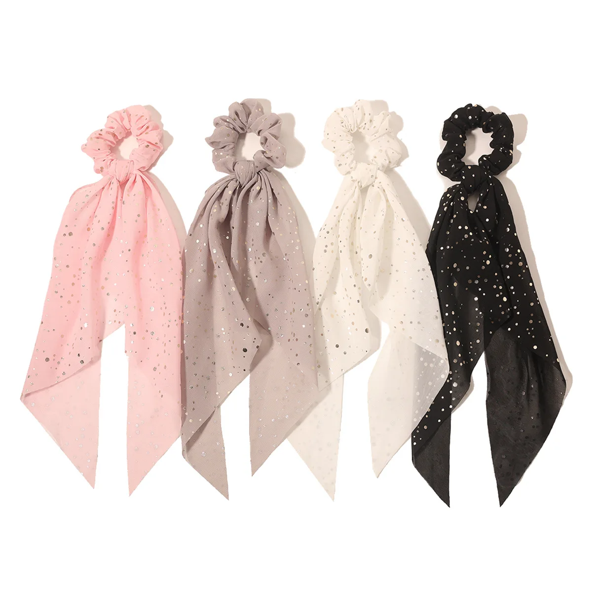 chiffon triangular binder knotted large intestine ring long streamer ...