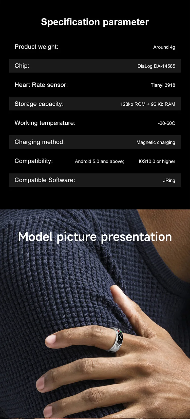 SR08 Smart Ring - Multifunctional Health & Fitness Tracker