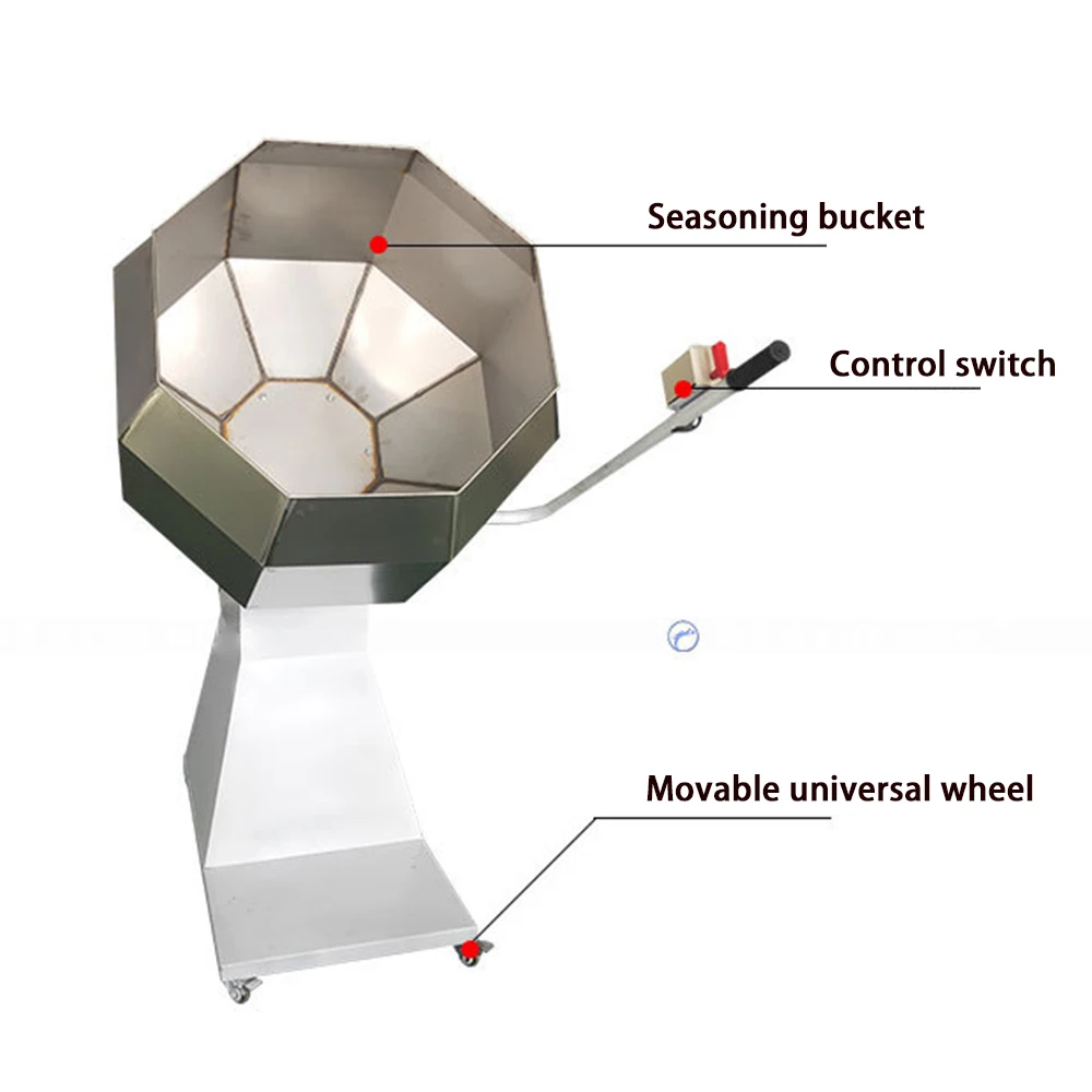 Automatic Octagonal Drum Seasoning Machine Nut Flavoring Potato Chips ...