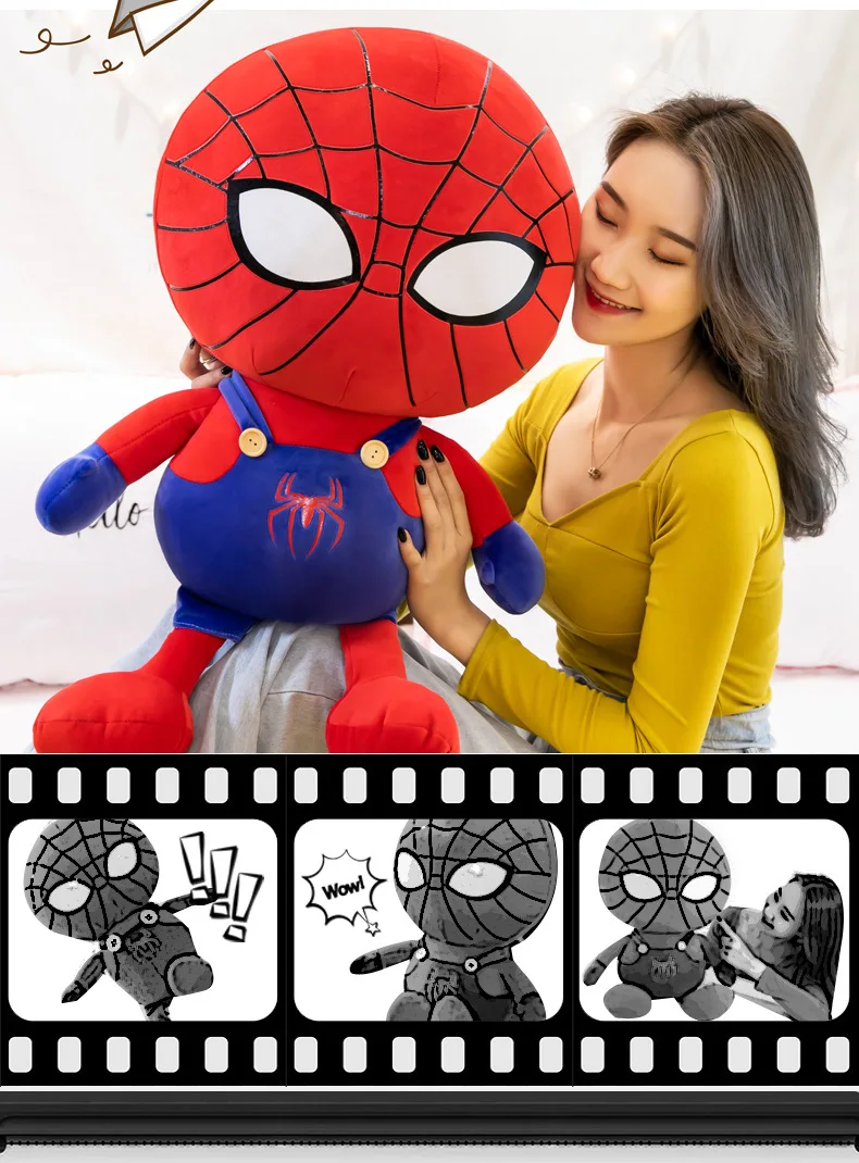 New Design Cartoon Spider-man Plush Doll Classic Reduction Spider Plush ...