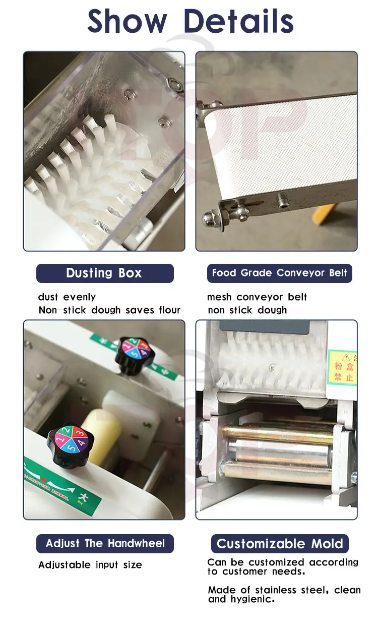 Dumpling Skin Wrapper Making Machine - 60pcs/min Efficiency