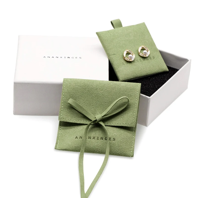 Custom Jewellery Bag Jewelry Packaging Bags Velvet Small Envelope Flap ...