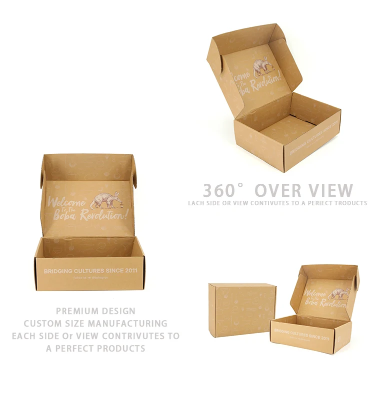 Custom Small Recycled Kraft Paper Mailer Packaging Printed Double ...