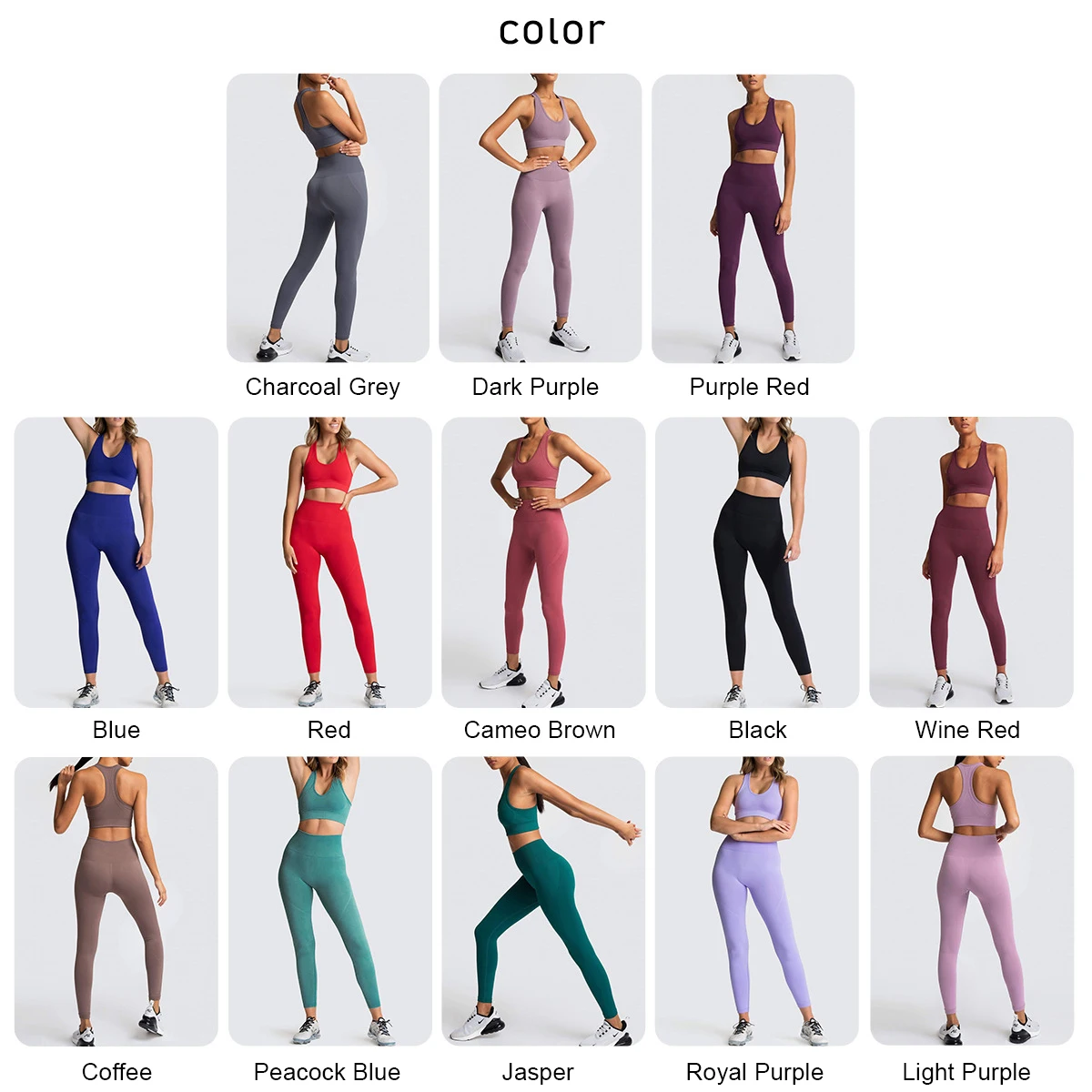 Custom Logo Workout Wear for Women - Seamless Fitness Sets